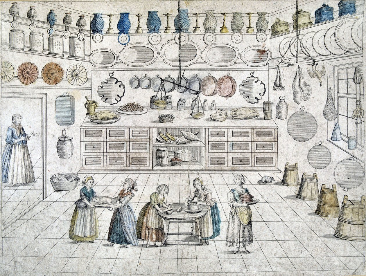 Servants in the Kitchen, Germany by German School