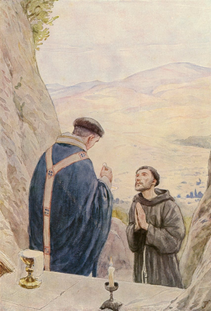St Francis Celebrating Mass with Brother Leo