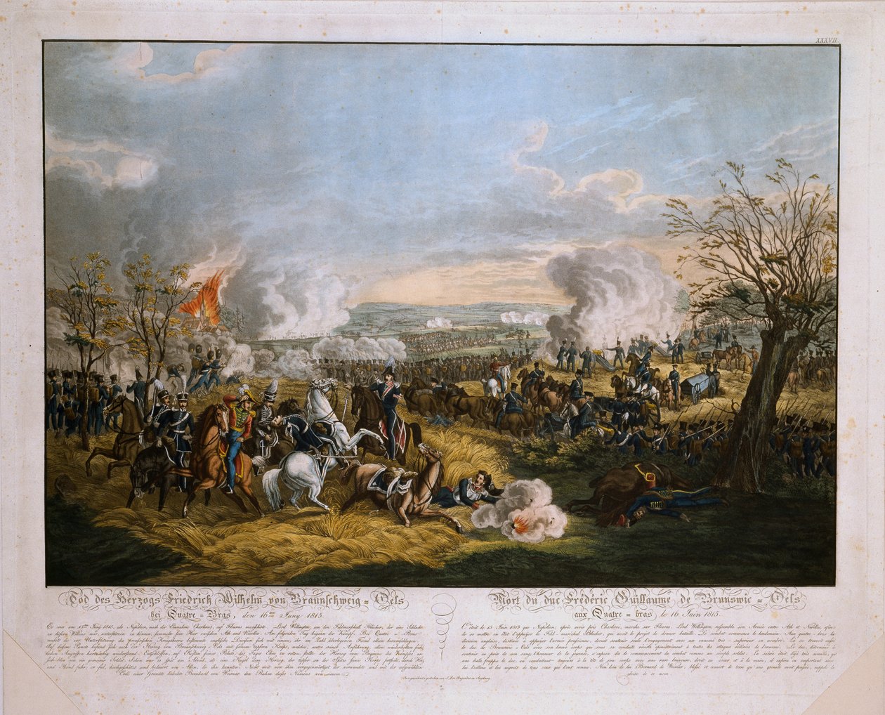 The Death of the Duke of Frederick William of Brunswick at the Battle ...
