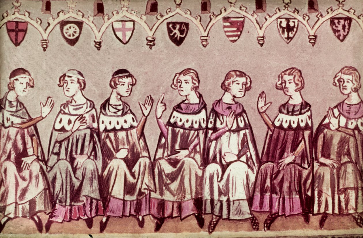 The Seven Prince Electors electing Henry VII, Holy Roman Emperor ...