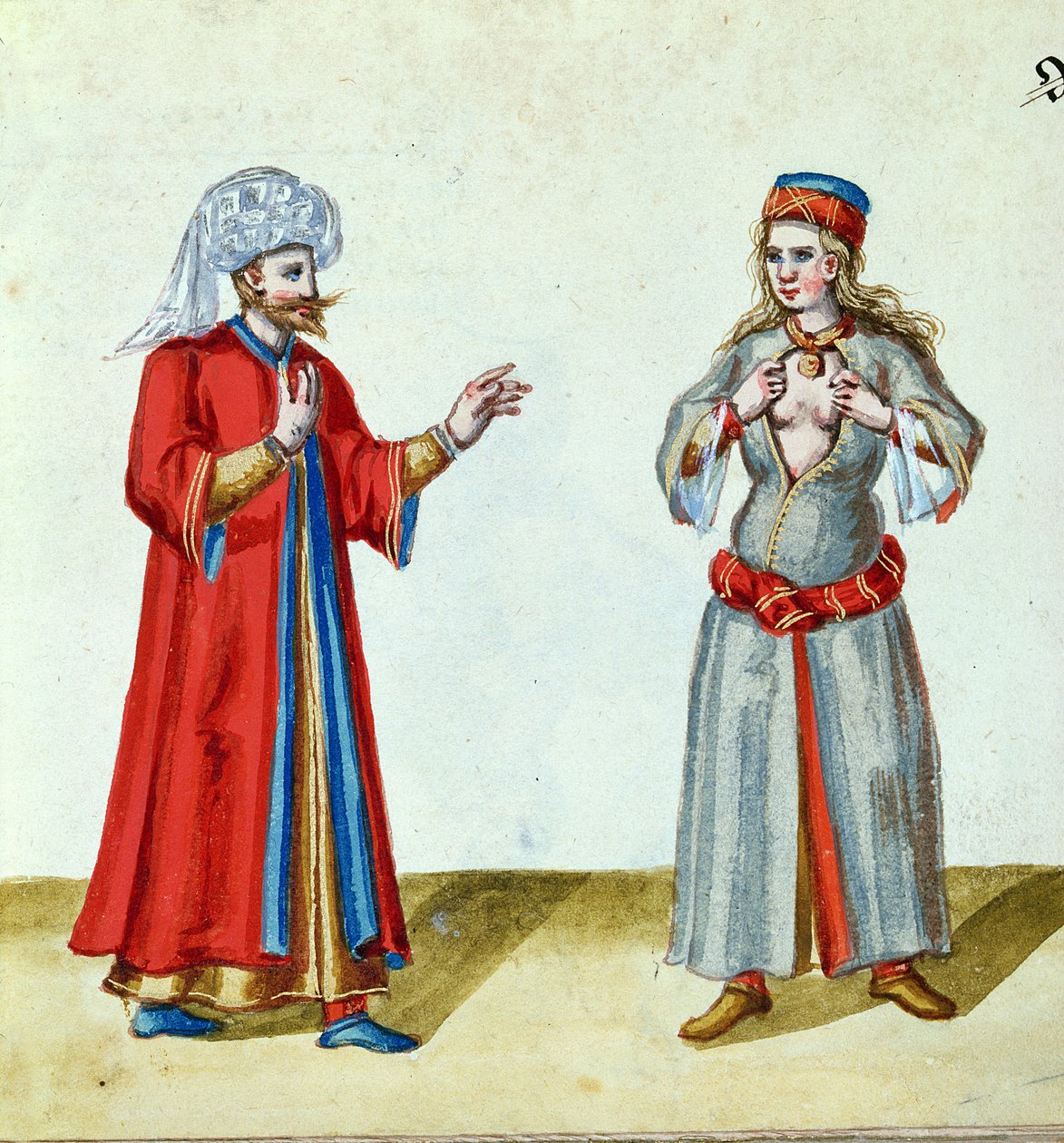 The Turk and the Courtesan by German School: Fine art print