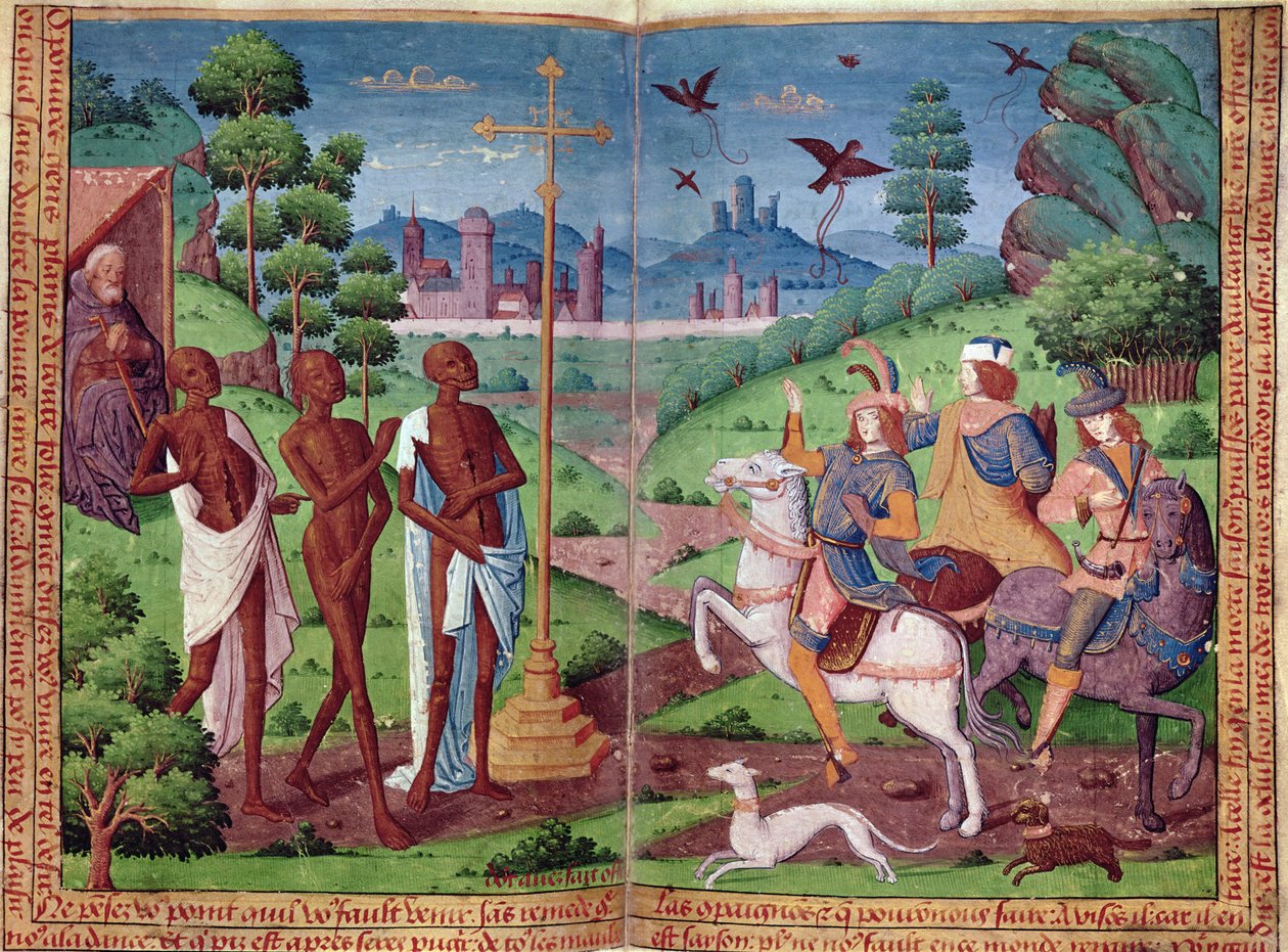 The Legend of the Three Living Men and the Three Dead Men, from the ...