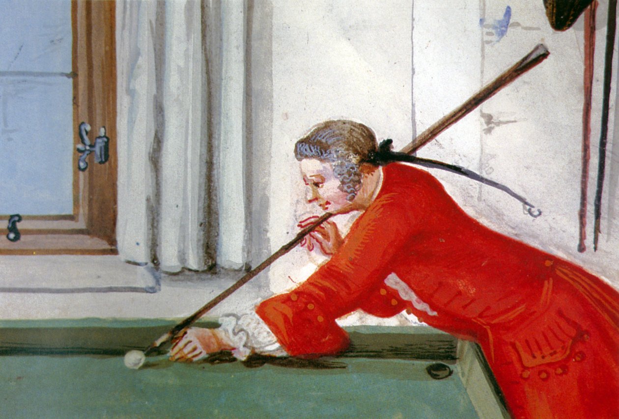 The Origins of Billiard by German School: Fine art print