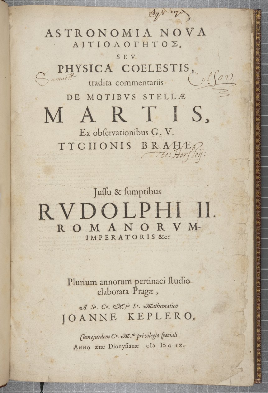 Title Page of 'Astronomia nova Aitiologetos', by Johannes Kepler