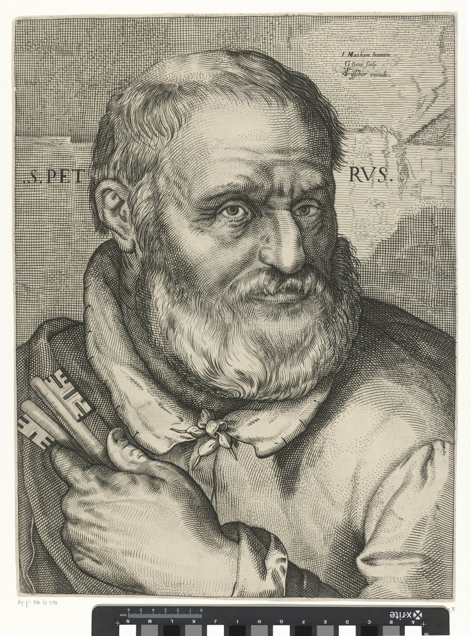 Apostle Peter (S. Petrvs) by Gerrit Gauw: Fine art print