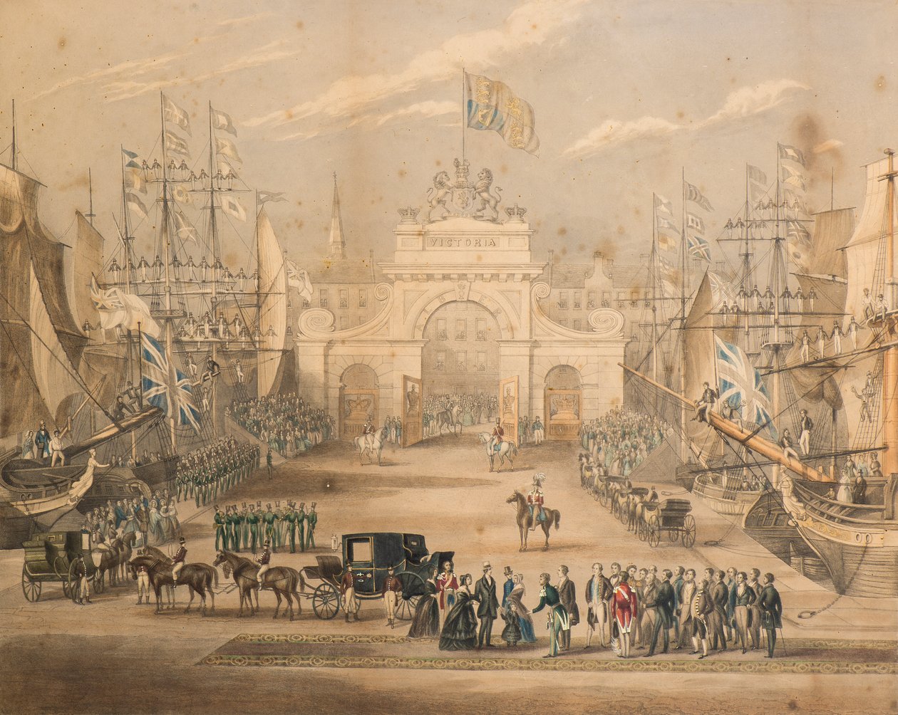 Reception of Queen Victoria, Prince Albert and Princess Royal at Dundee
