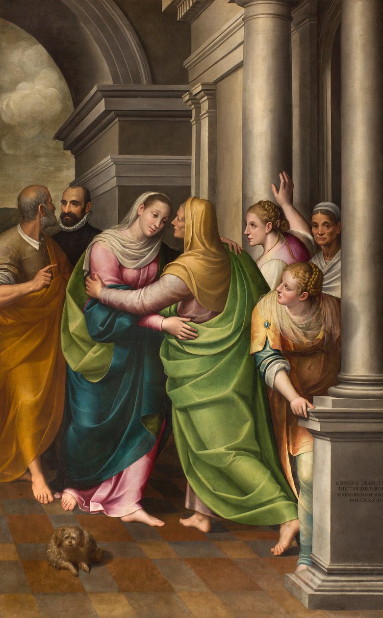 Altar of Visitation, Altarpiece, Visitation of Mary to his cousin Elisabeth
