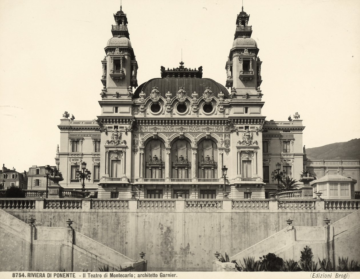 View of the Facade of the Montecarlo Theater, Designed by Charles ...