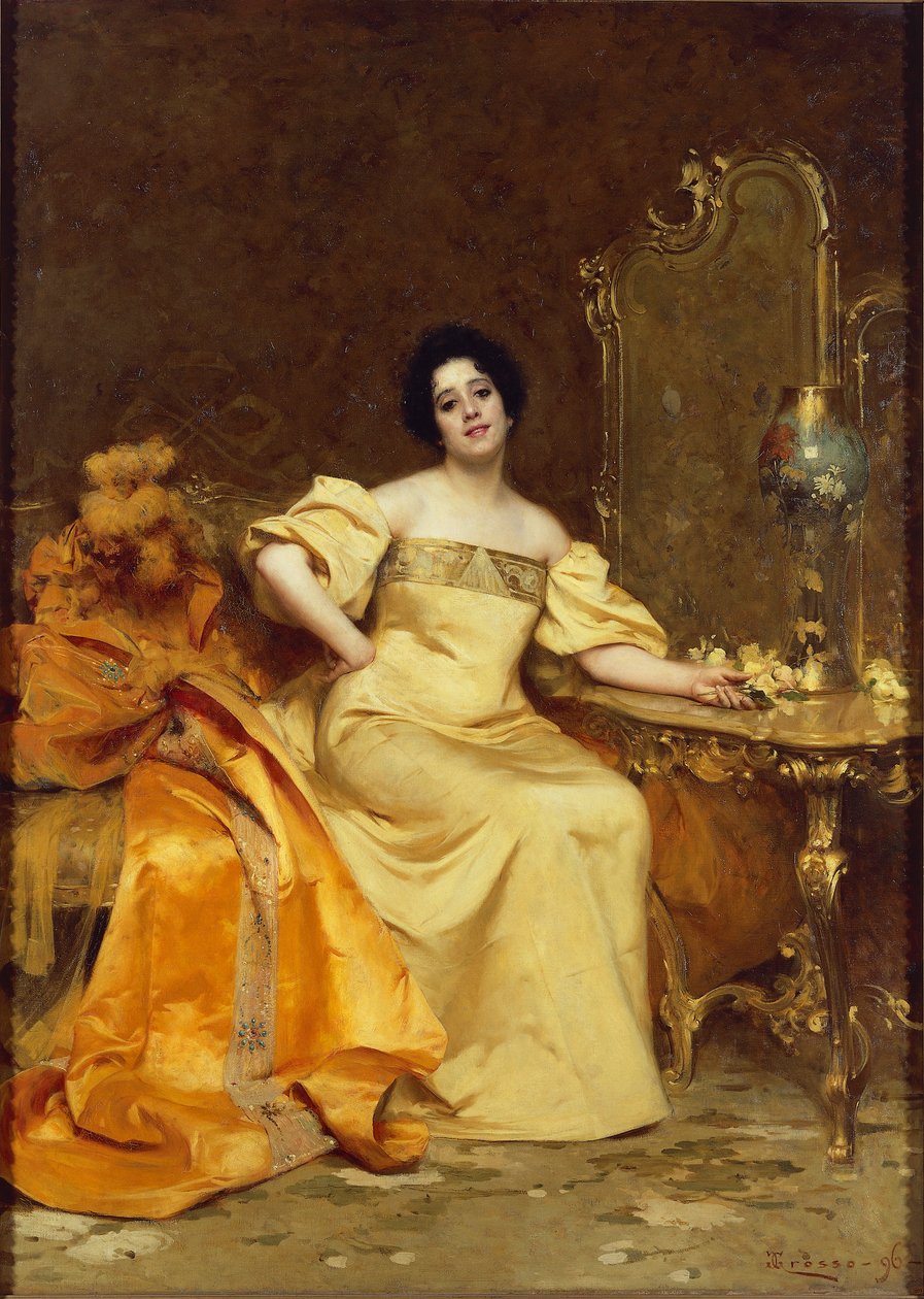 Actress Virginia Reiter by Giacomo Grosso: Fine art print