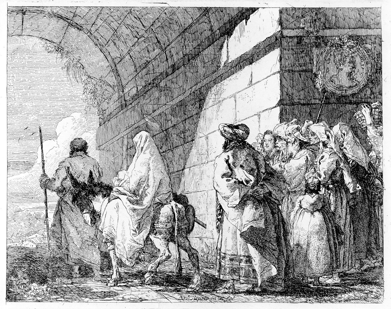 The Flight into Egypt by Giovanni Domenico Tiepolo