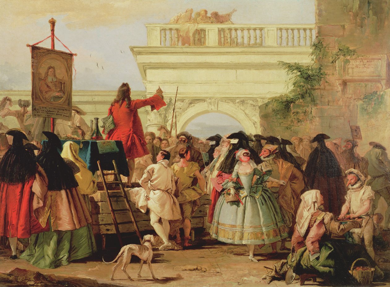 The Charlatan by Giovanni Domenico Tiepolo: Fine art print
