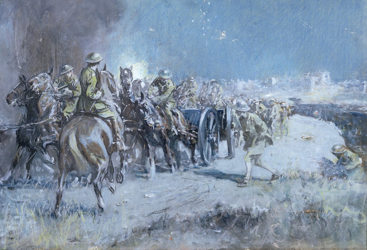 The Ammunition Column by Gilbert Holiday: Fine art print