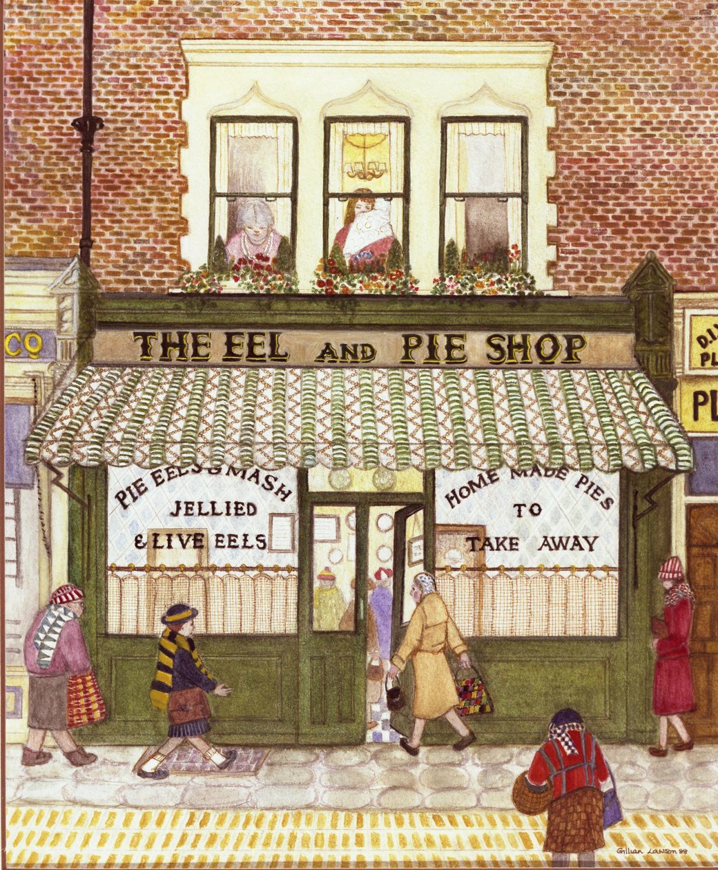 The Eel and Pie Shop by Gillian Lawson: Buy fine art print