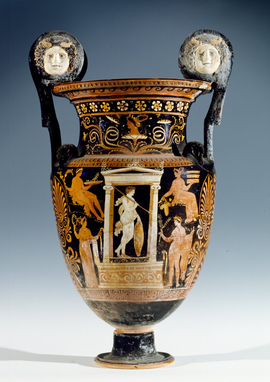Red and White Figure Volute Krater, Apulian