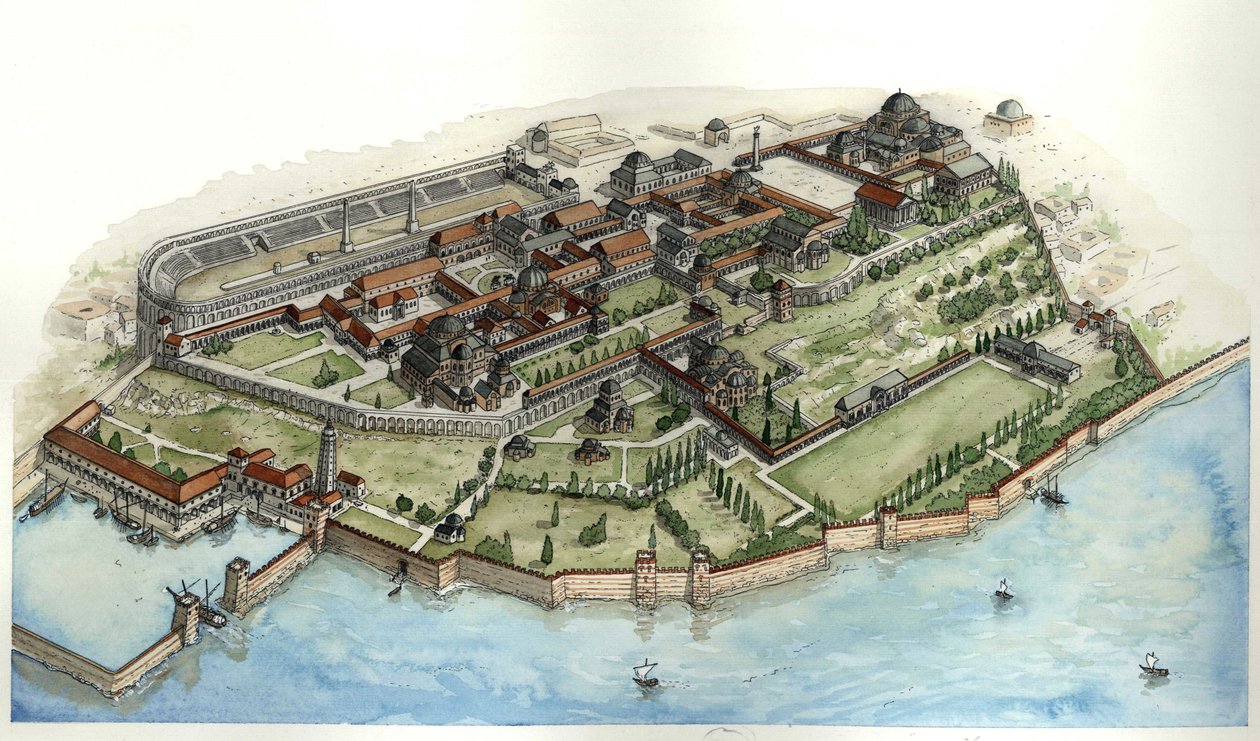Byzantine Empire: View of the Imperial Palace of Constantinople