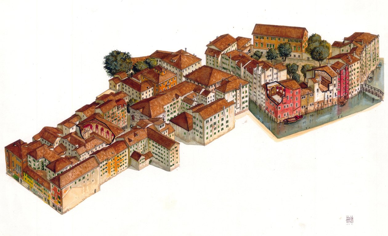 Reconstruction of the Jewish Ghetto of Venice, Cannaregio District, Italy