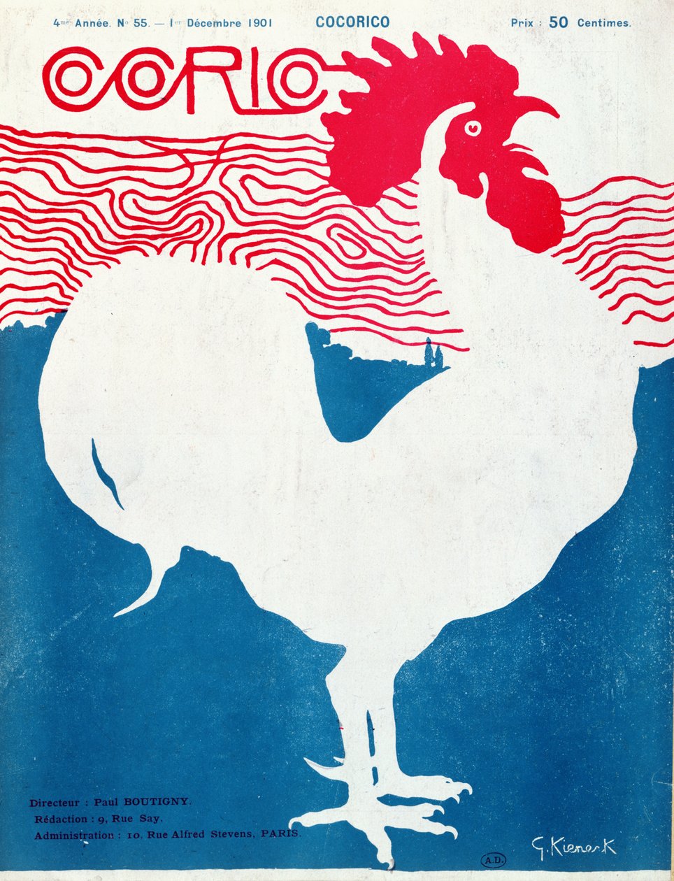 Front cover of 'Cocorico' magazine, December 1901