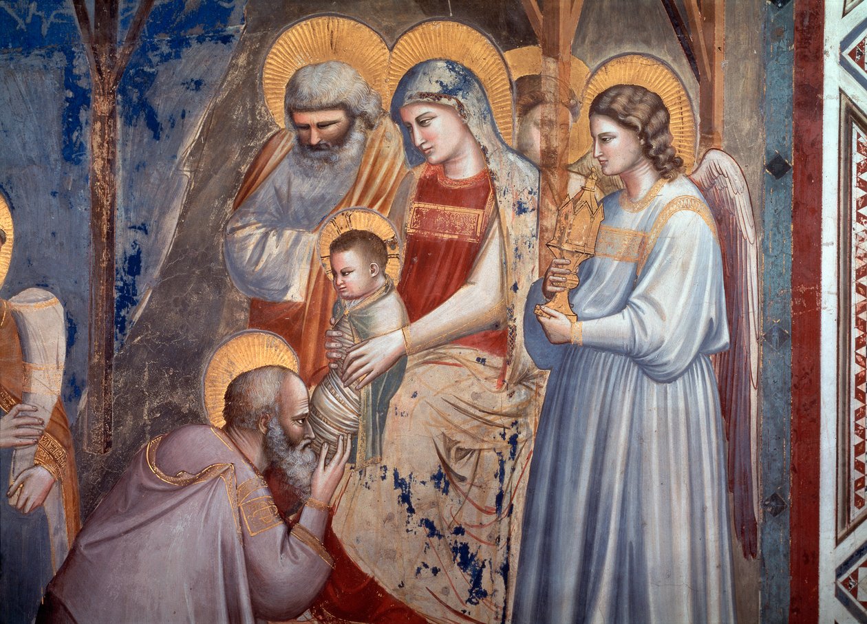 The adoration of the Magi (detail) by Giotto (c.1266-1337)