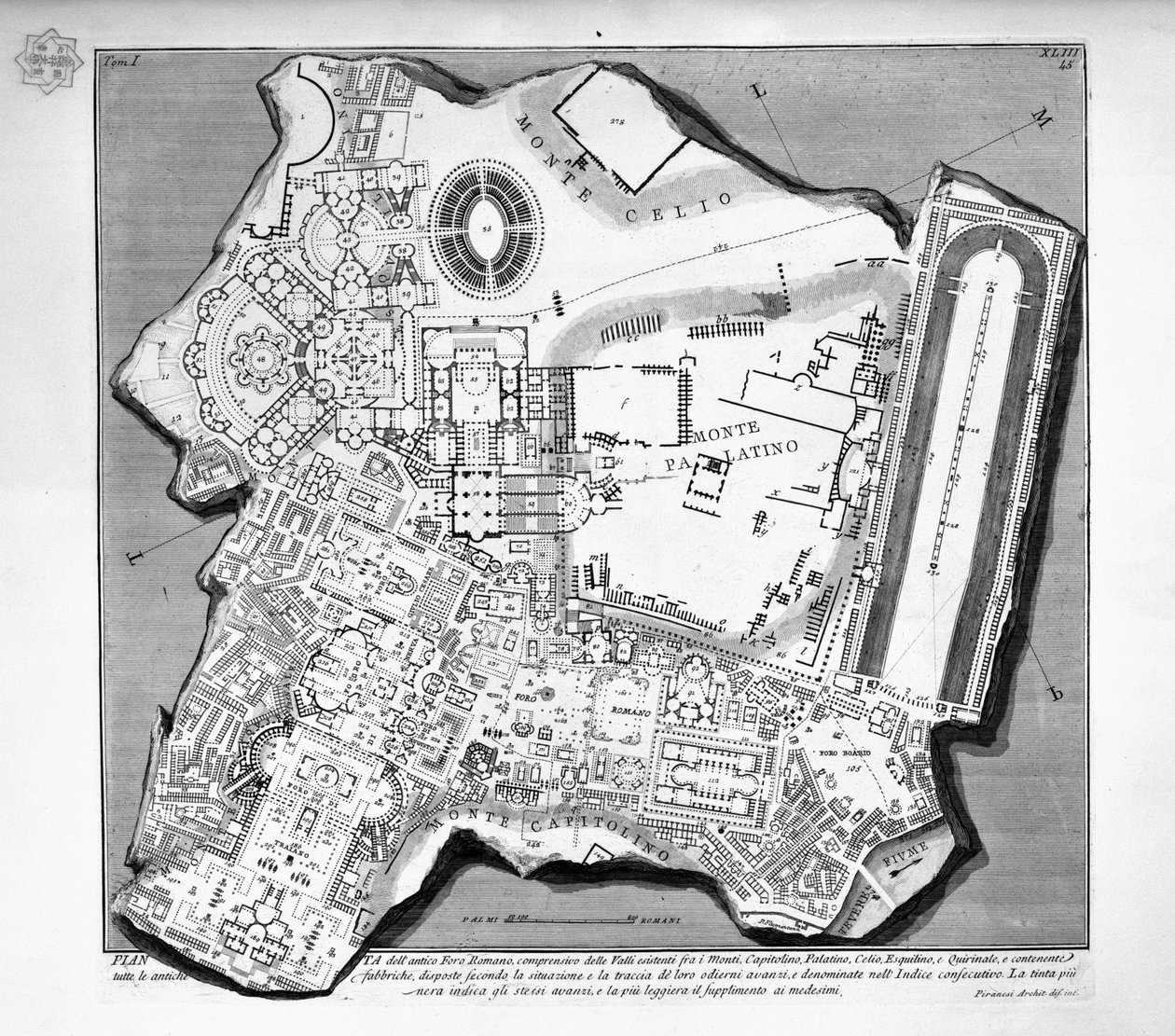 Map of the Roman Forum by Giovanni-Battista Piranesi