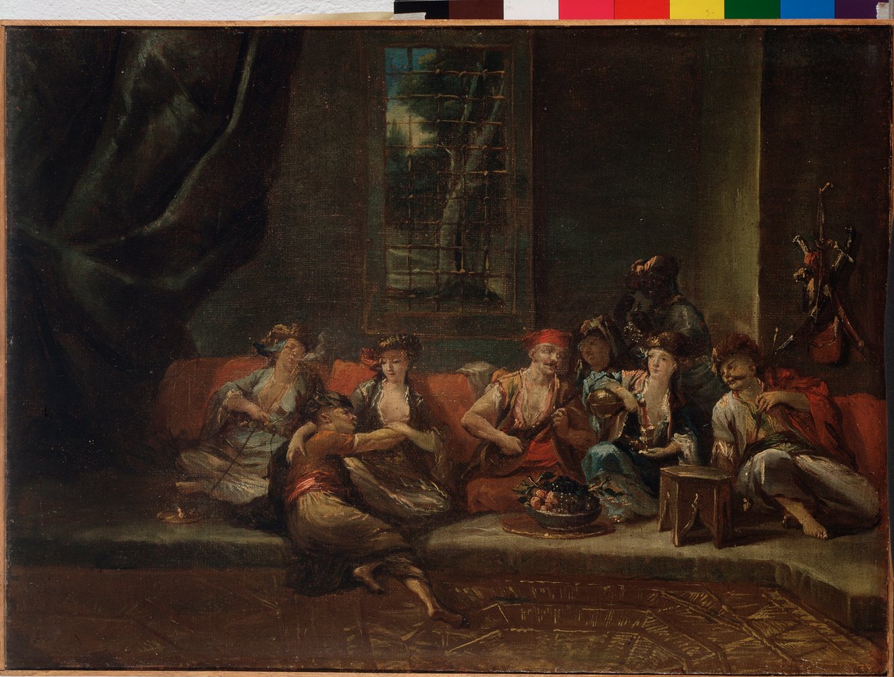 The Harem, Turkish Scene by Giovanni Antonio Guardi