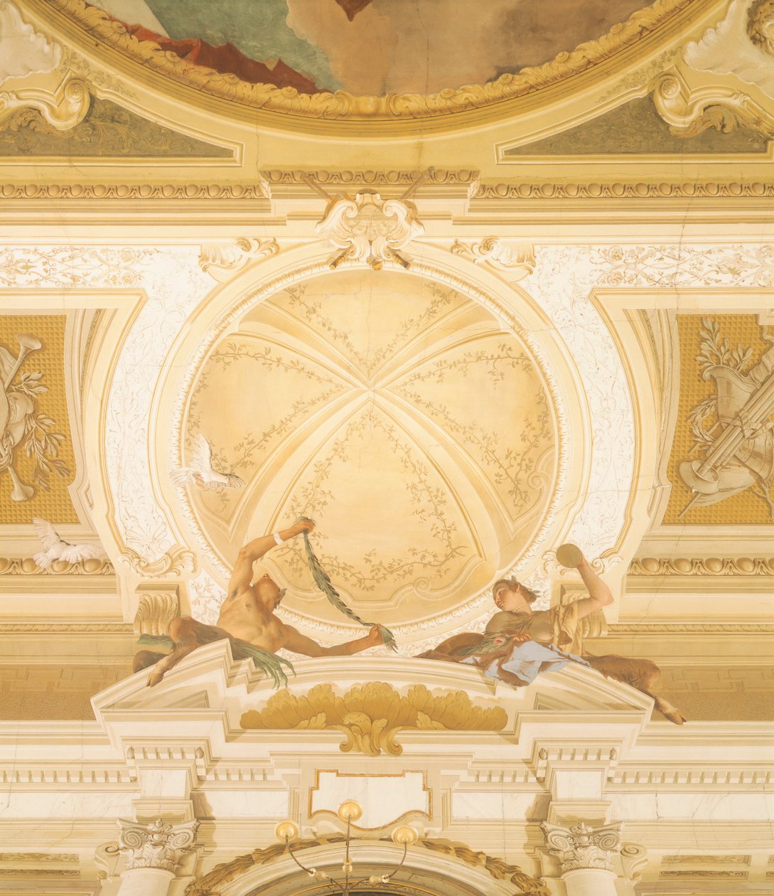 Detail of Frescoes on Ceiling of Ballroom, Villa Pisani, Stra, Venice