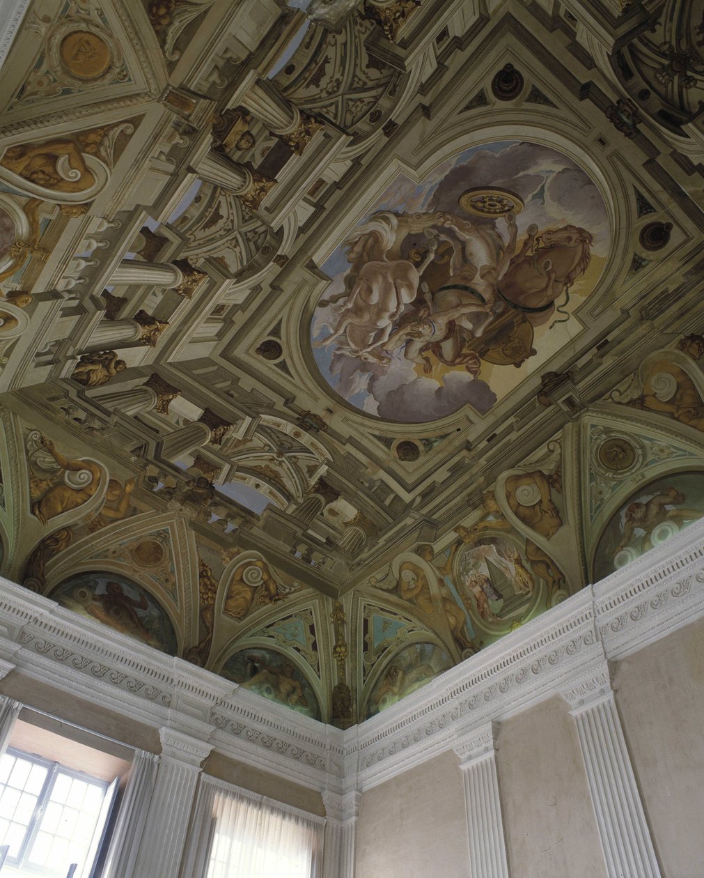 The Fall of Phaeton (1625) - Fresco en trompe l'oeil by Carlone ...