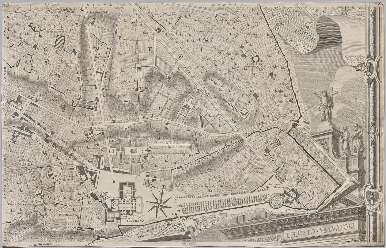 Nuova pianta di Roma by Giambattista Nolli, 1748, known as La Pianta ...