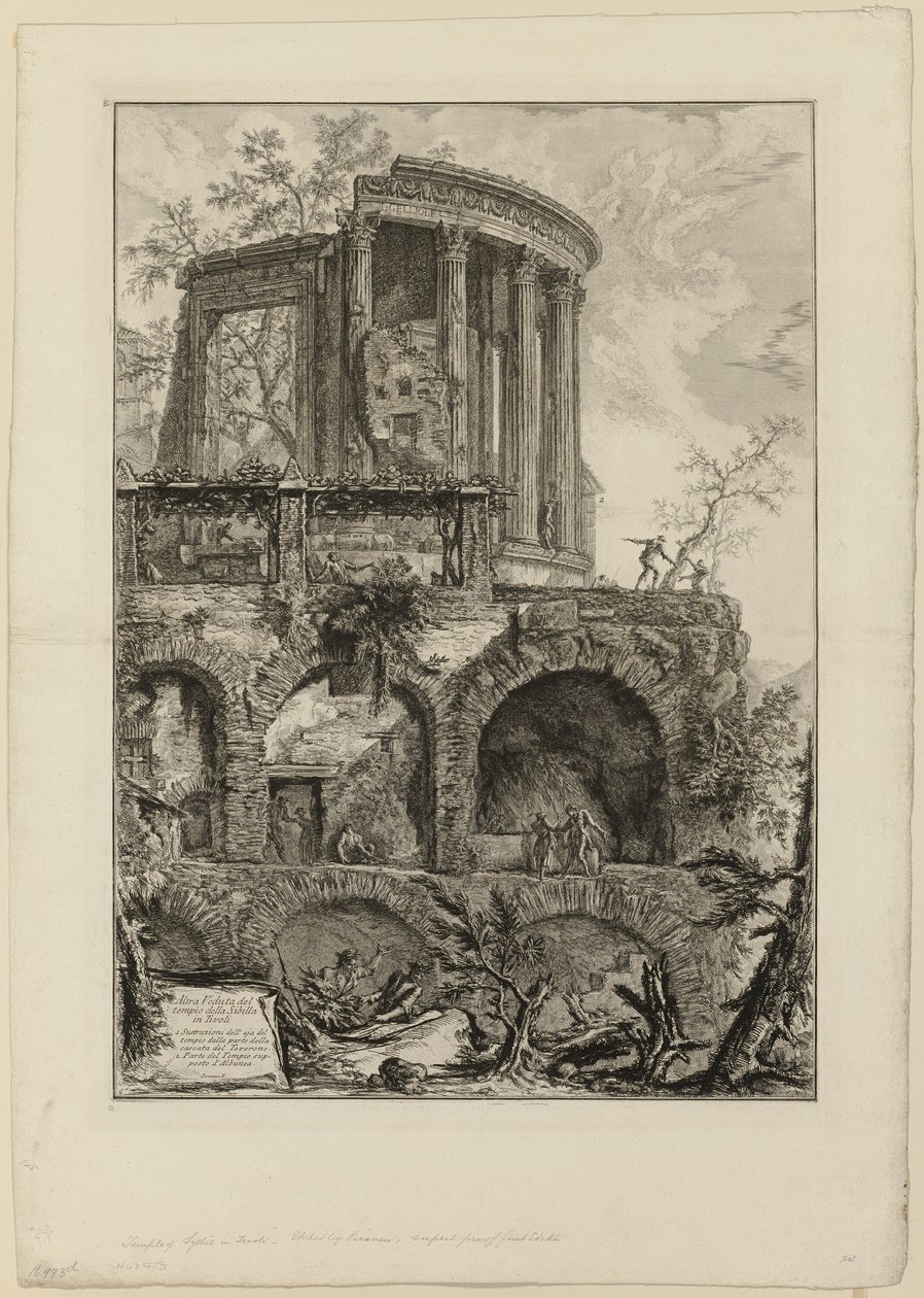 Another view of the Temple of the Sibyl in Tivoli, from Views of Rome