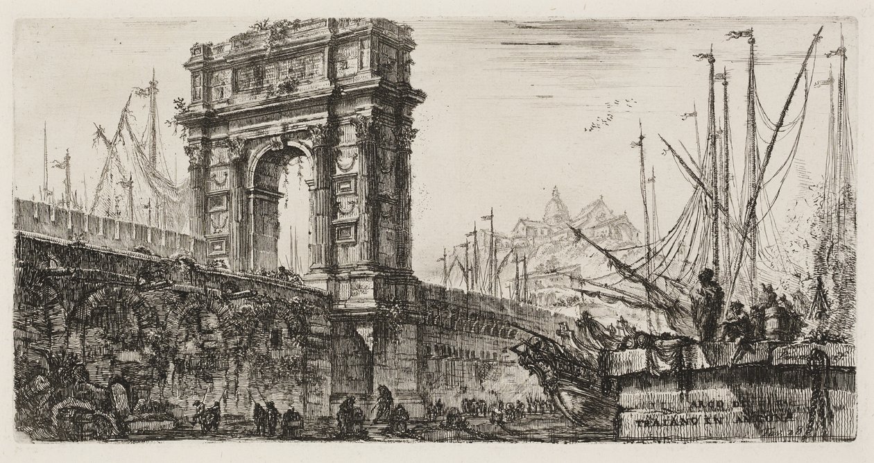 Arch of Trajan in Ancona, Plate 28 from Some Views of Triumphal Arches ...