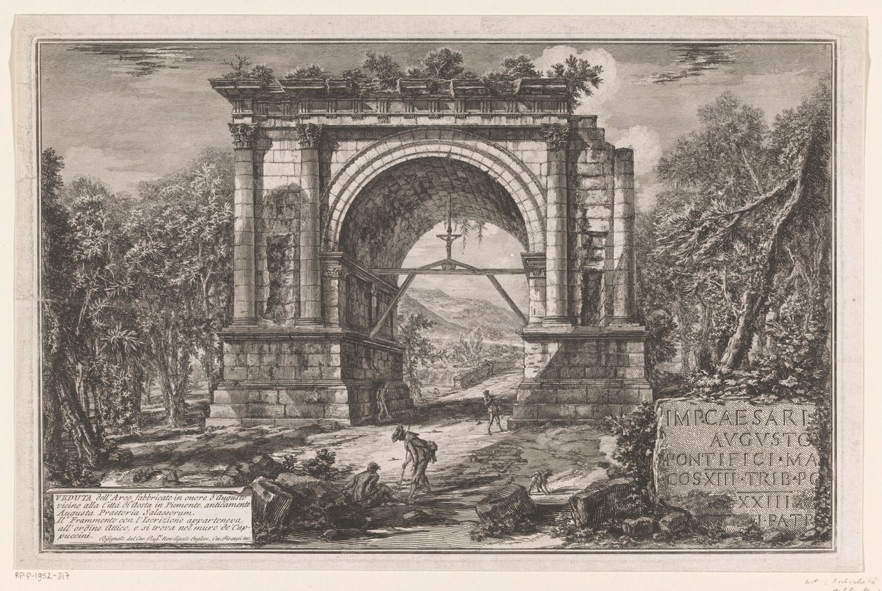 Arch of Augustus in Aosta (Views of Roman Triumphal Arches and Other ...