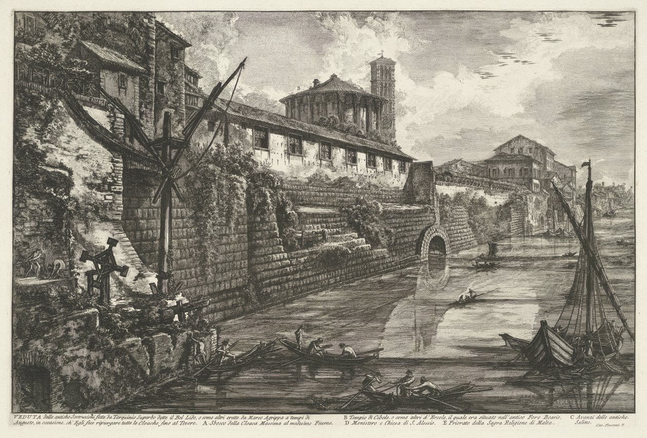 Cloaca Maxima in Rome by Giovanni-Battista Piranesi