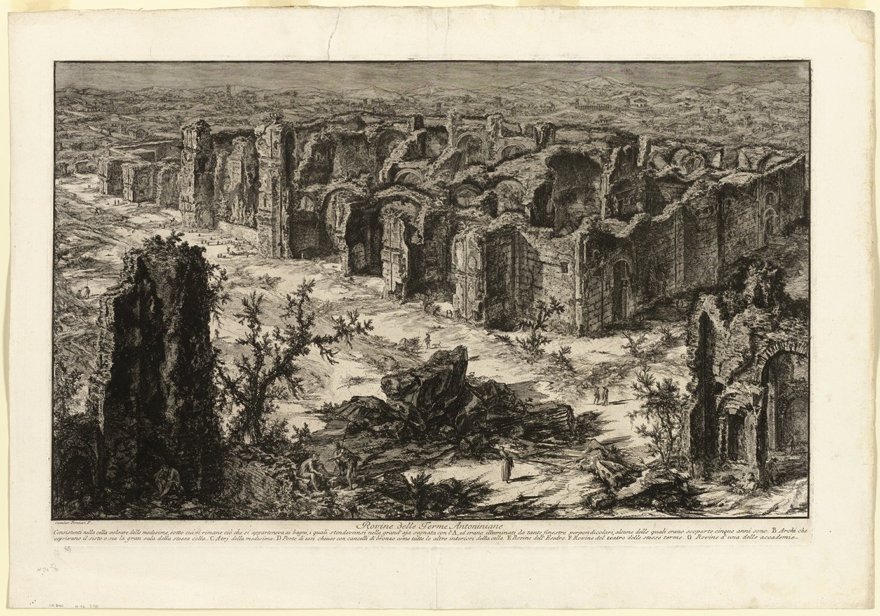 Ruins of the Antonine Baths, from Views of Rome