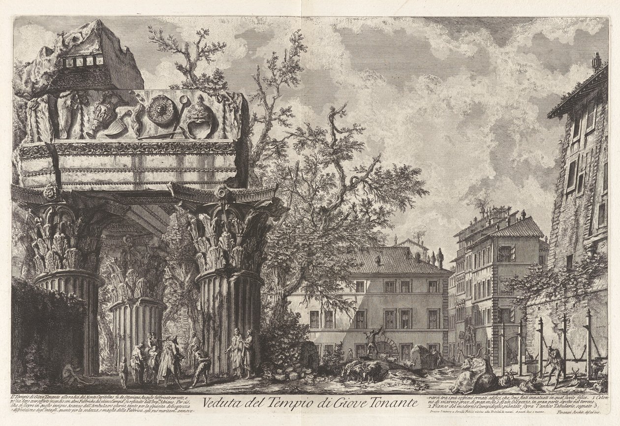 View of the Temple of Jupiter Tonans (Jupiter the Thunderer; actually ...