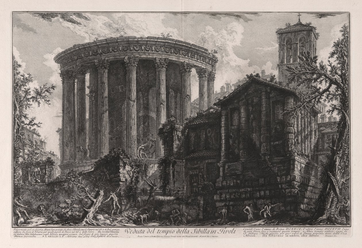 View of the Temple of the Sibyl in Tivoli, from Views of Rome