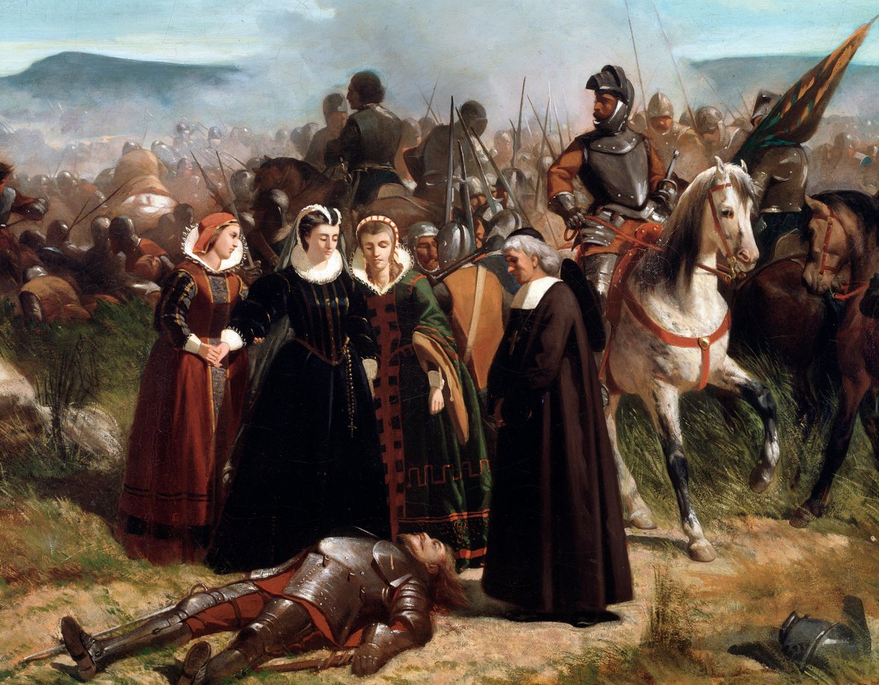Mary Queen of Scots, at the Battle of Langside, fought on 13 May 1568 ...