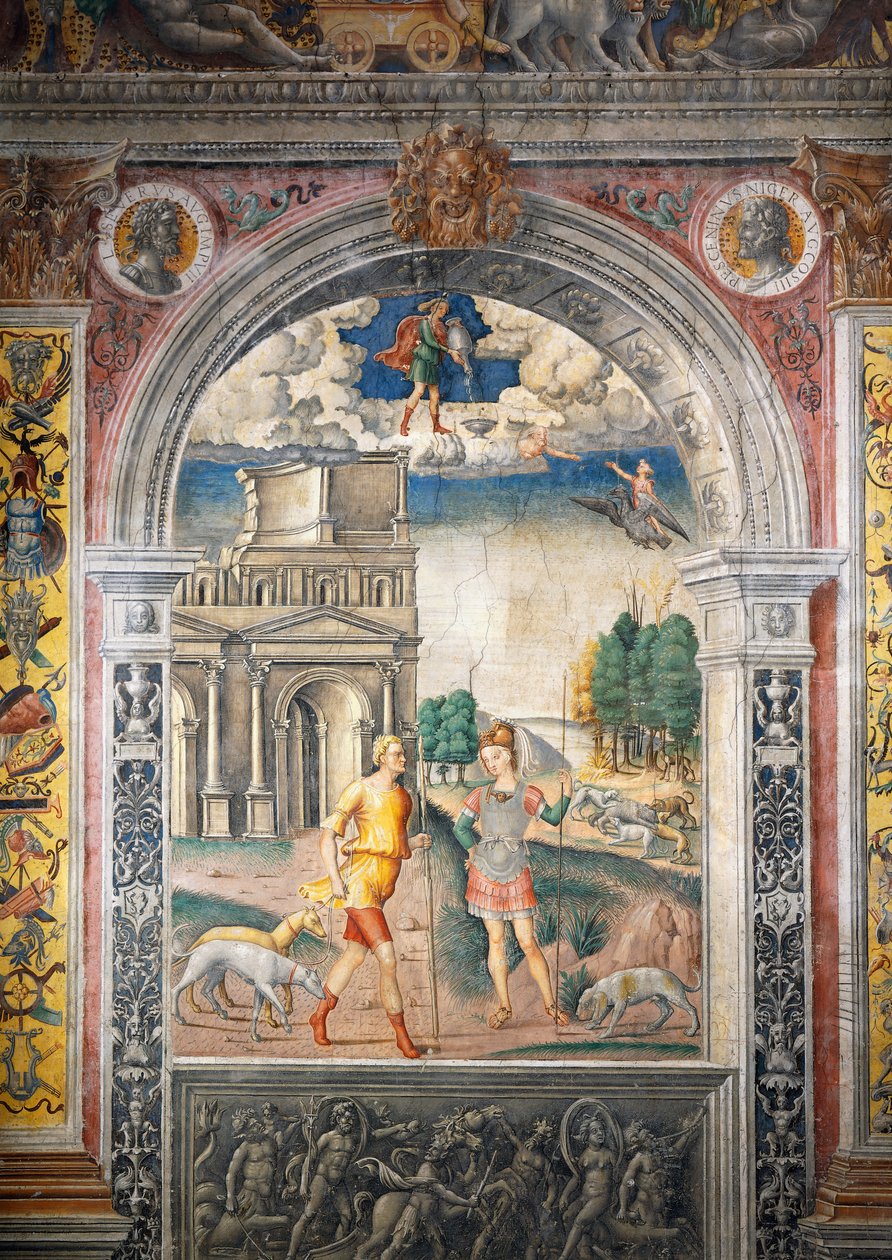 Fresco by Giovanni Maria Falconetto, Hall of Zodiac, Palazzo D'Arco ...