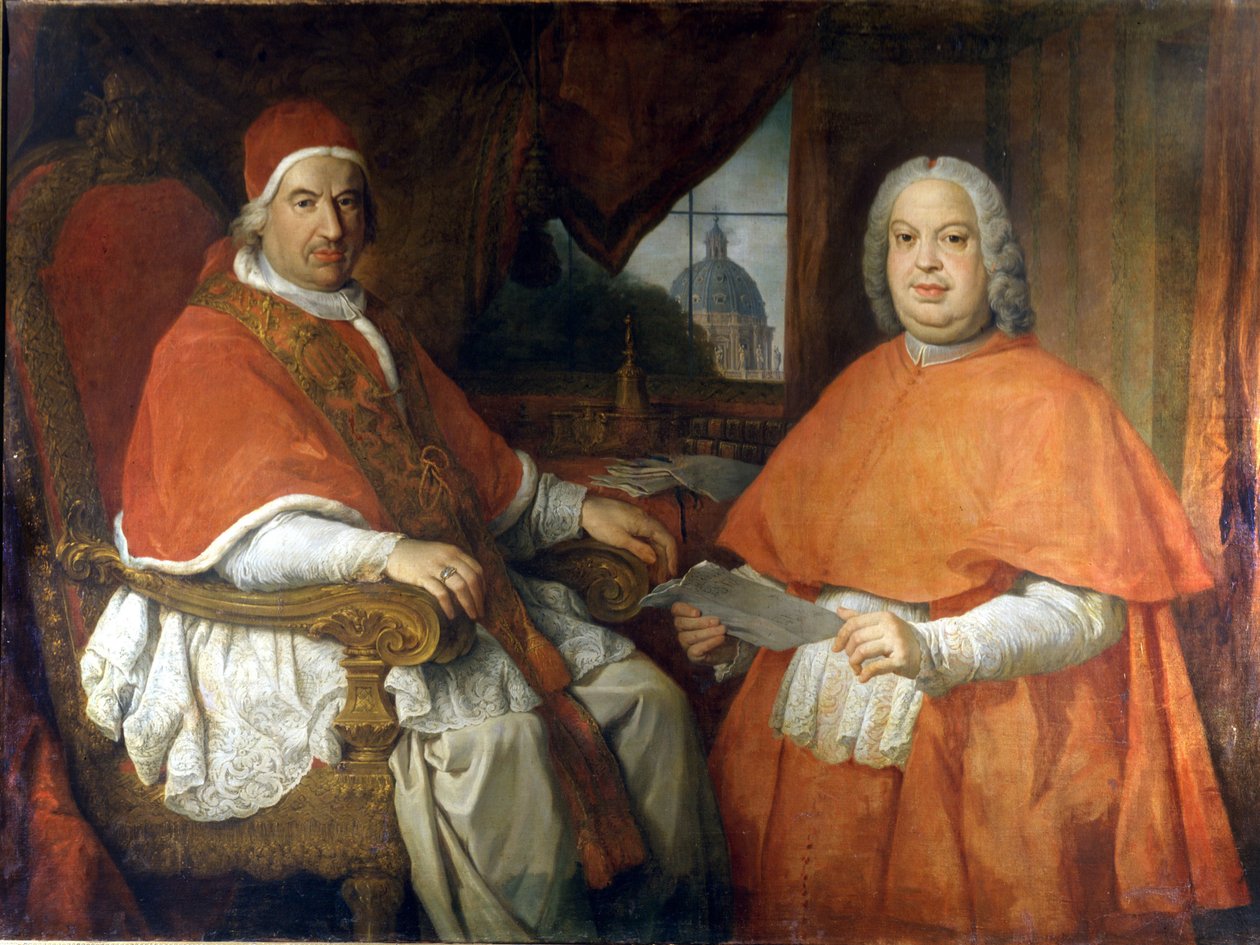 Benedict XIV and Cardinal Silvio Valenti Gonzaga. Painting by Giovanni ...