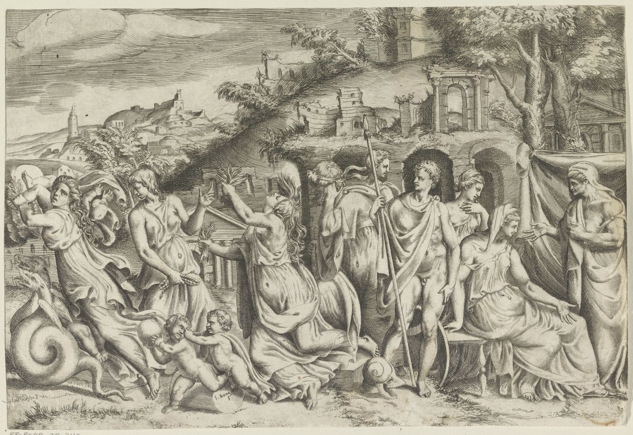 Jason and Medea by Giulio Bonasone: Buy fine art print