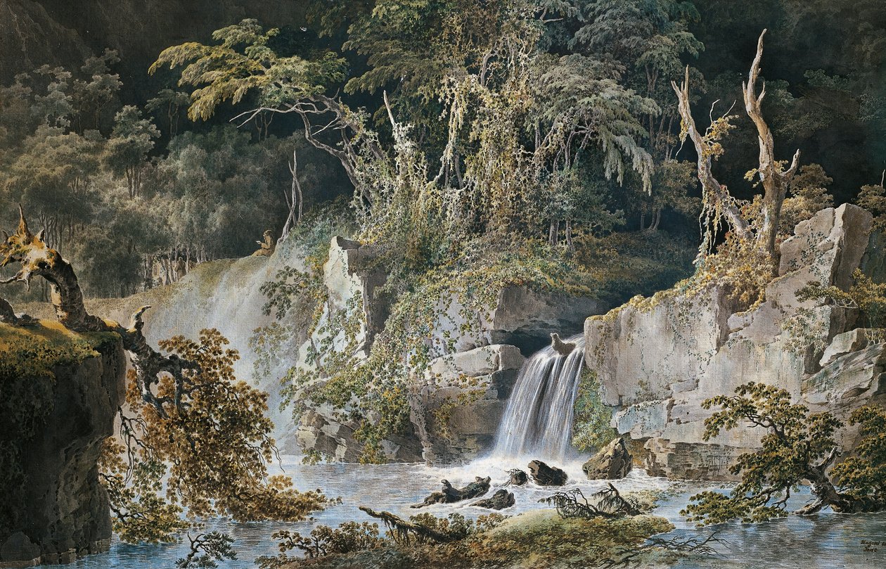 Landscape with Waterfall by Giuseppe Pietro Bagetti