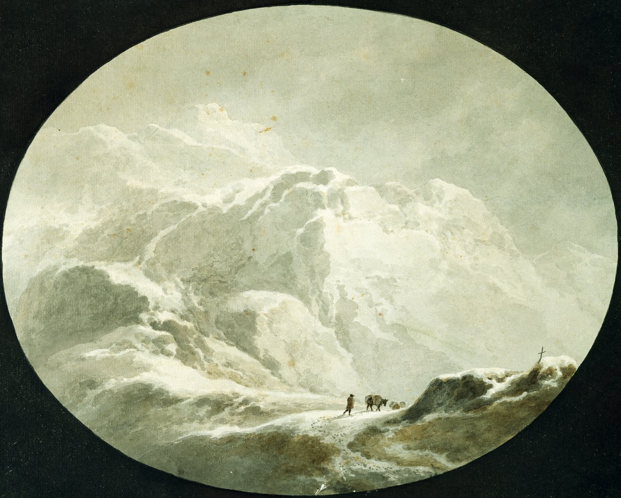 Snow Covered Alpine Pass by Giuseppe Pietro Bagetti