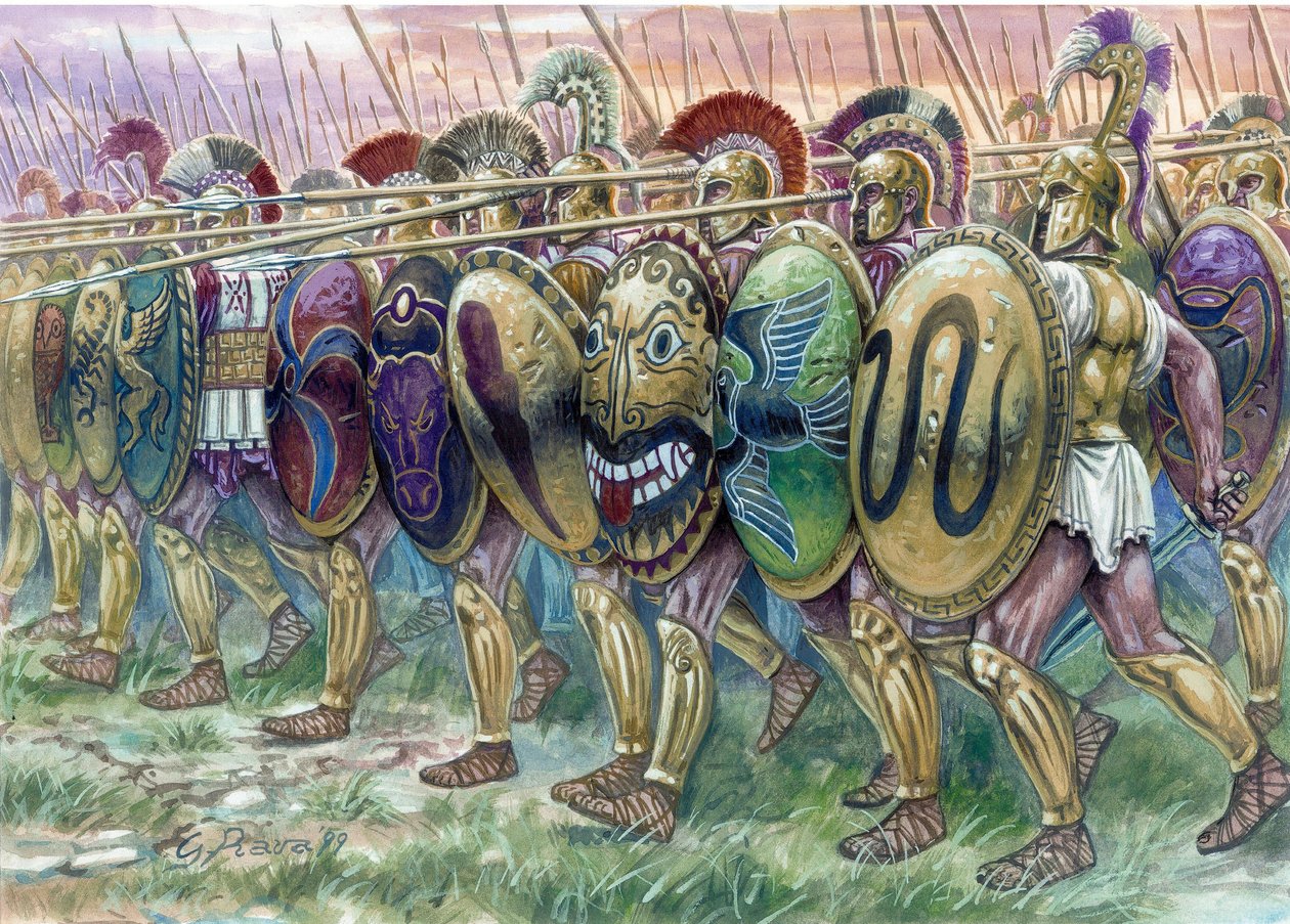 Ancient Greece: The Charge of Hoplites by Giuseppe Rava