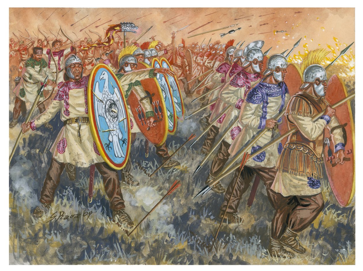 Battle of Adrianople by Giuseppe Rava: Buy fine art print