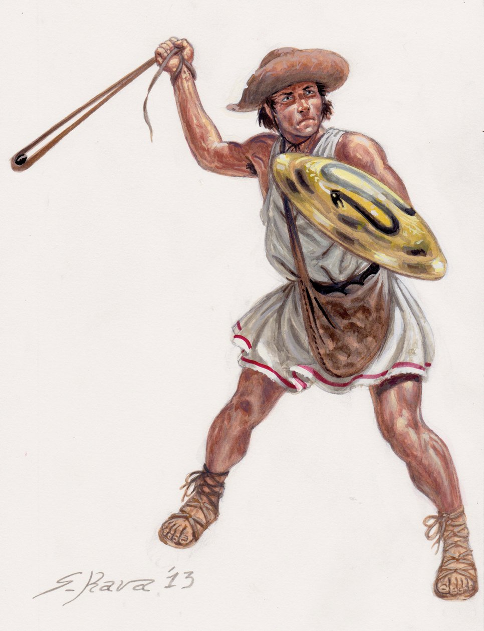 Greek Slayer Warrior by Giuseppe Rava: Buy fine art print