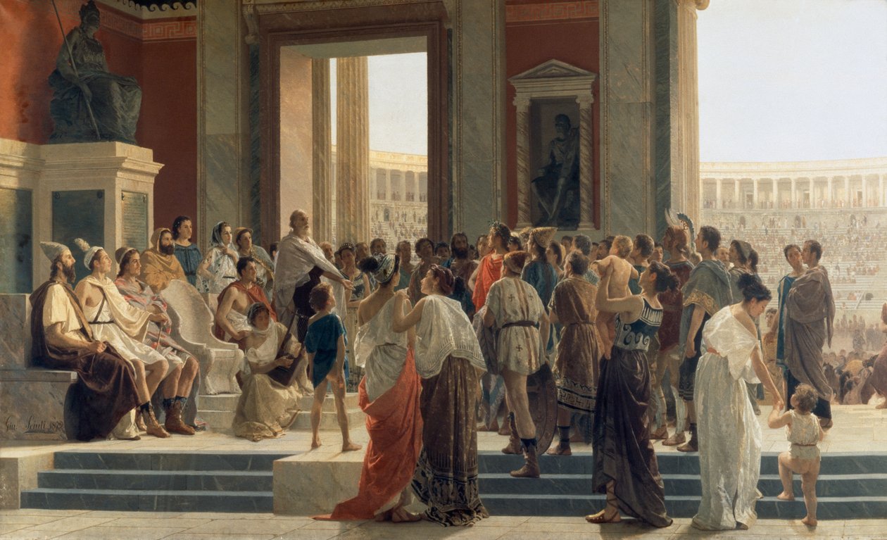 Pindar celebrating winner in Olympic Games