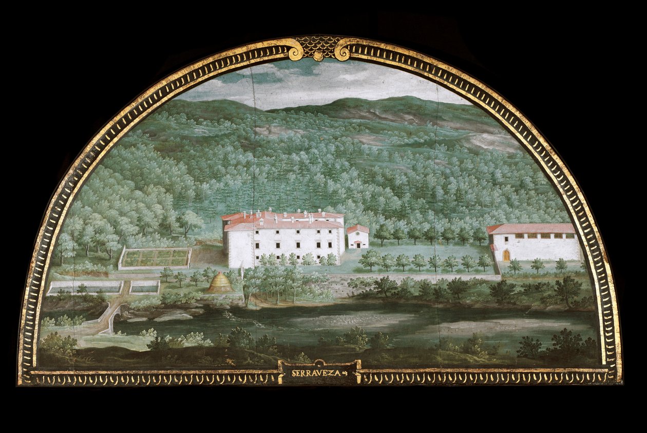 View of Villa di Seravezza near Massa Carrara, Italy