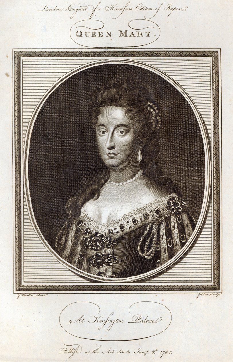 Queen Mary at Kensington Palace, engraved for Harrison's Edition of ...