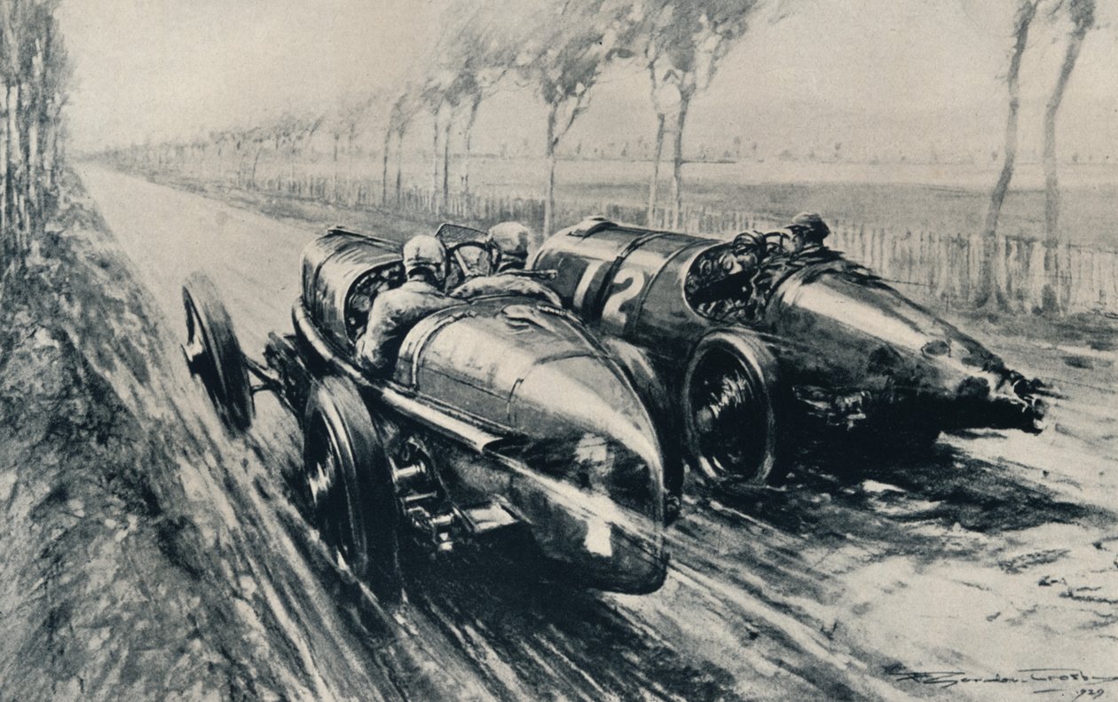 Racing for the Grand Prix, Strasbourg 1922 by Gordon Crosby