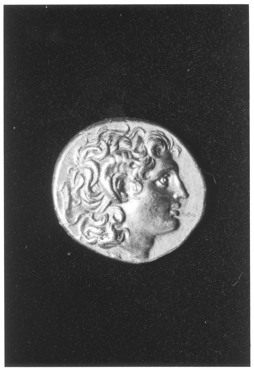 Alexander the Great coin with the ram's horn of the Egyptian god Ammon ...