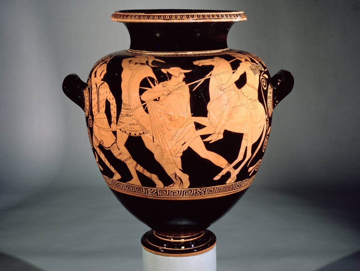 Attic red-figure amphora depicting Amazons and the Greeks