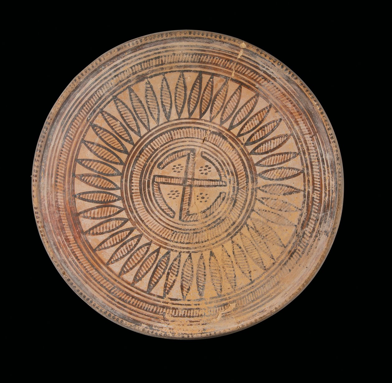 Attic pyxis, late Geometric period, c.3rd quarter of the 8th century BC